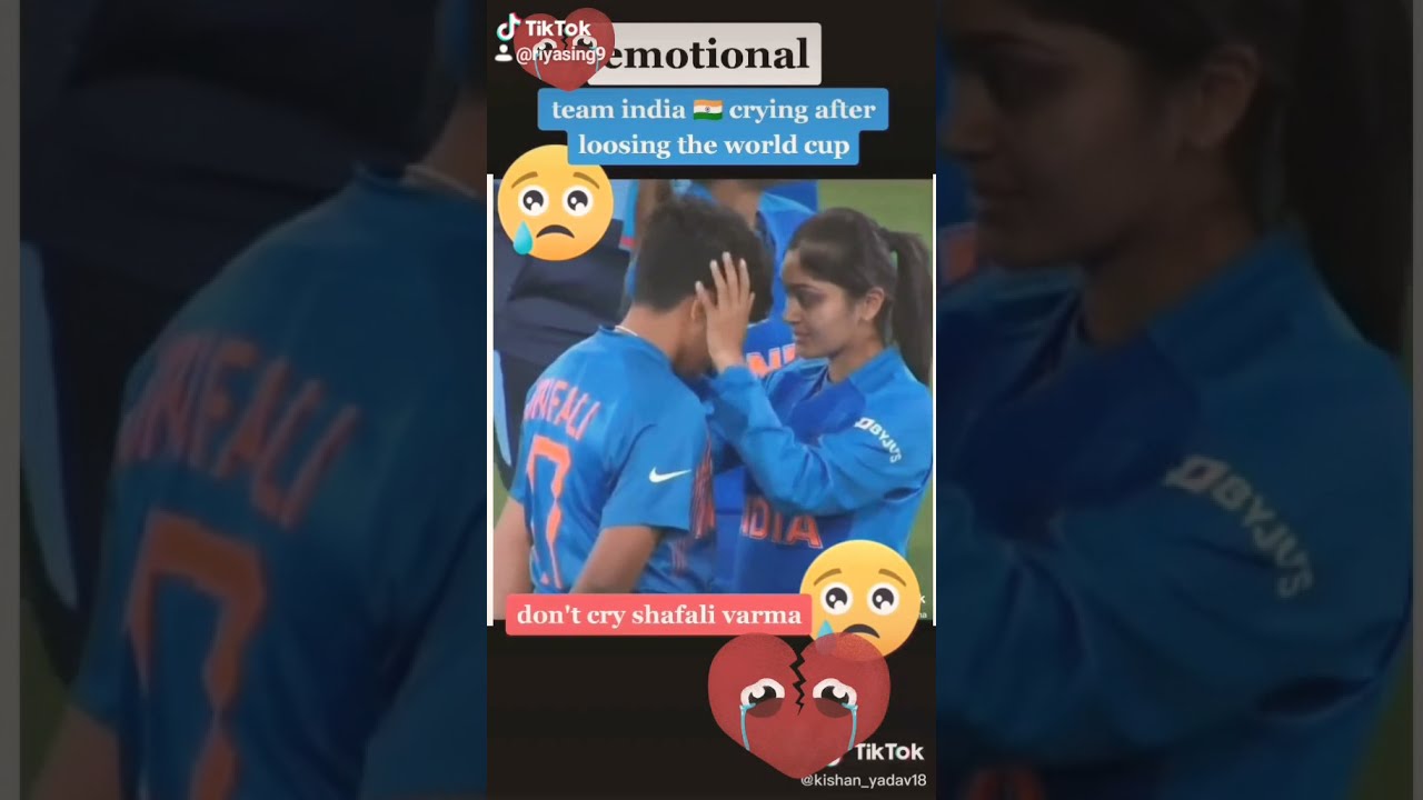 Indian girls cricket team sad movement 😭😭😔😔 - YouTube