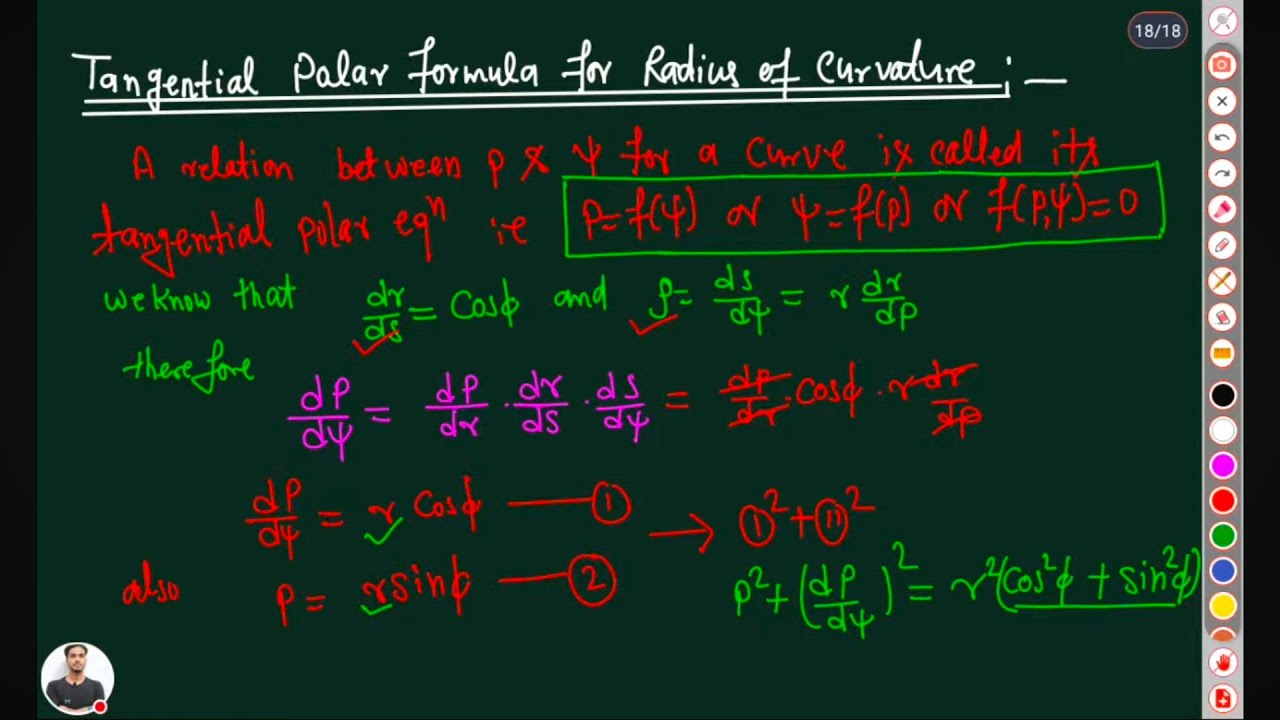 RADIUS OF CURVATURE// FORMULA, EXAMPLE & SOLUTION BY-PK SIR - YouTube