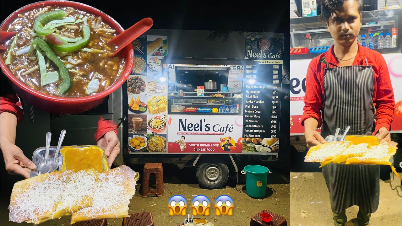 Veg paneer Dosa 🧇 || Veg Munchao Soup 🍜 || Paneer Dosa Only Rs.60 ...