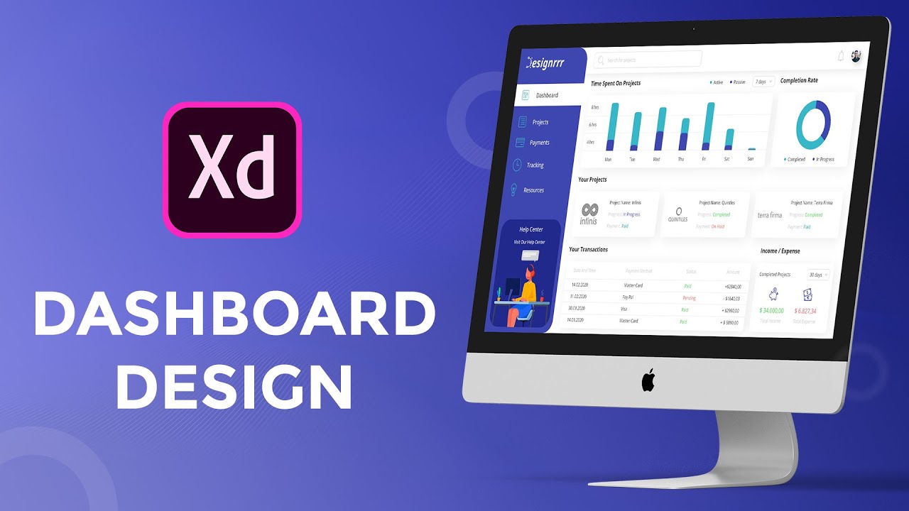 Dashboard Design In Adobe Xd - YouTube