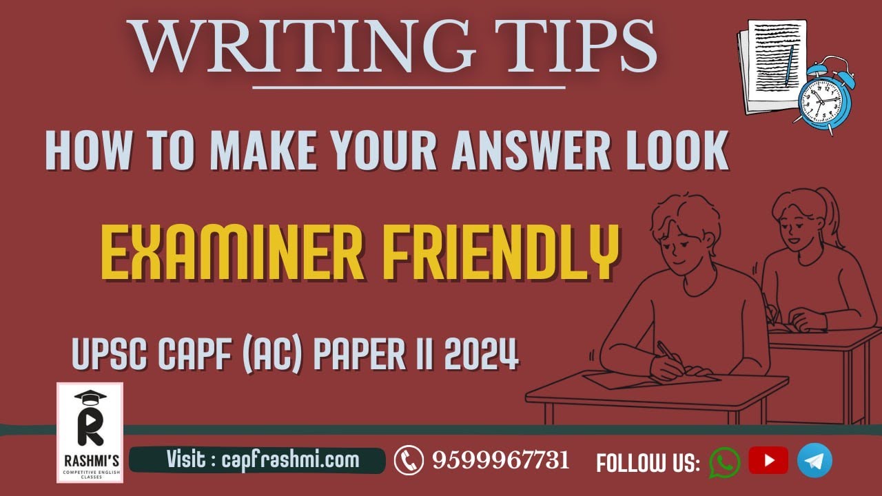 Writing Tips || UPSC CAPF Paper II 2024 || Writing Section Batch 2024 ...