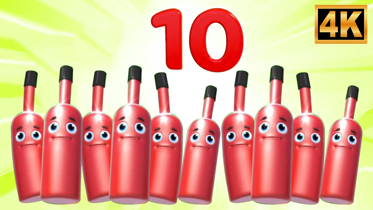 Ten Red Bottles Nursery Rhymes And Kindergarten Videos - YouTube