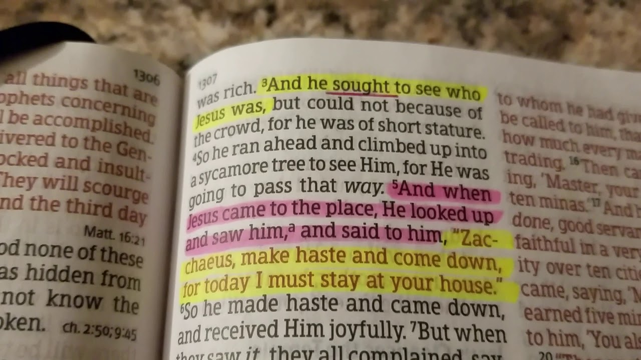 Bible Reading - Luke 19:1 - 10 - Zacchaeus the Tax Collector - YouTube