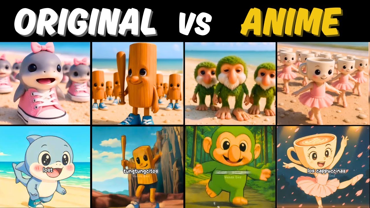 All Brainrot Animals LOS vs ANIME - YouTube