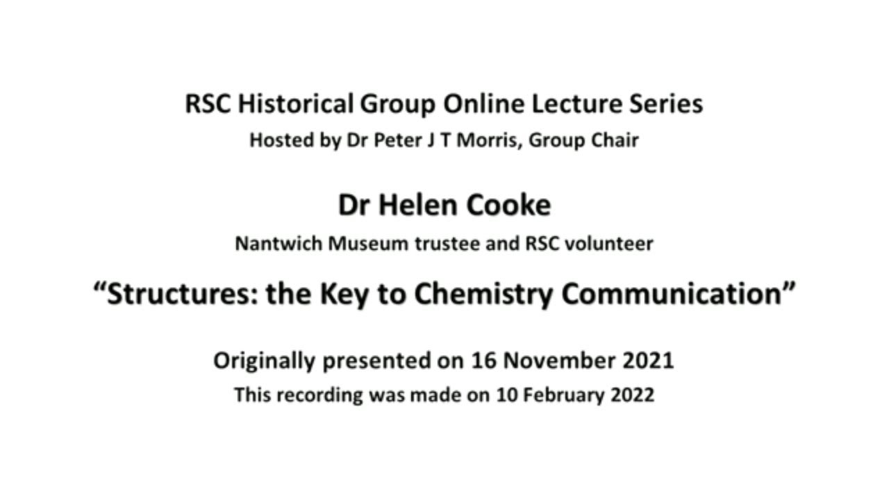Helen Cooke: Structures- the key to chemistry communication - YouTube