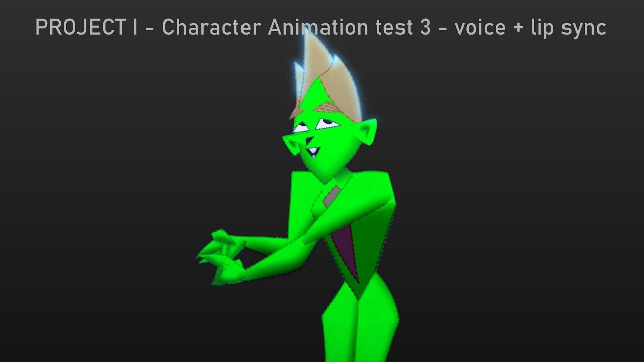 PROJECT I - Character Animation test 3 - Voice and Lip Sync - YouTube