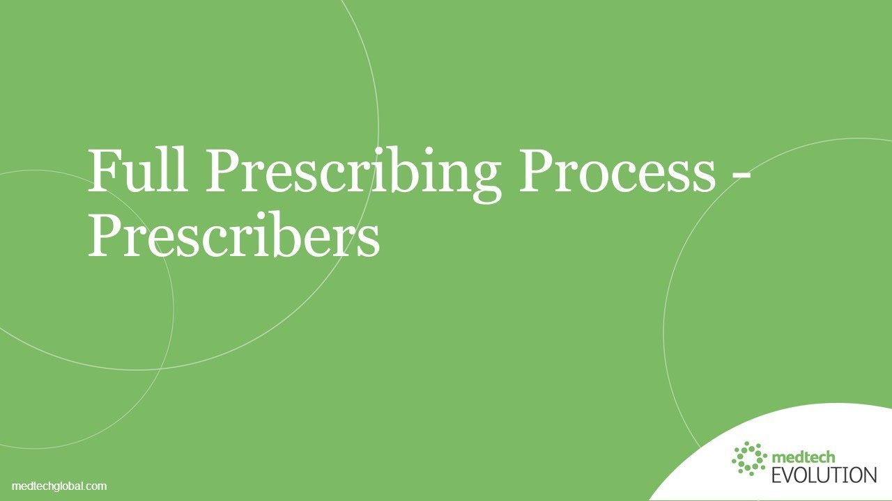 Full Prescribing Process - Prescribers - YouTube