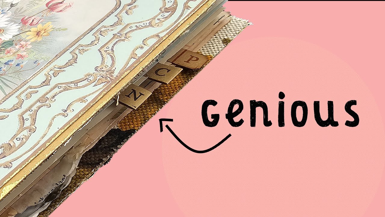 Mini vintage style tabs for junk journal pages - YouTube