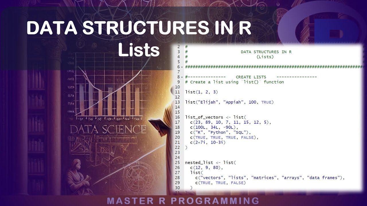 Data Structures in R - CREATE LISTS AND NESTED LIST - YouTube