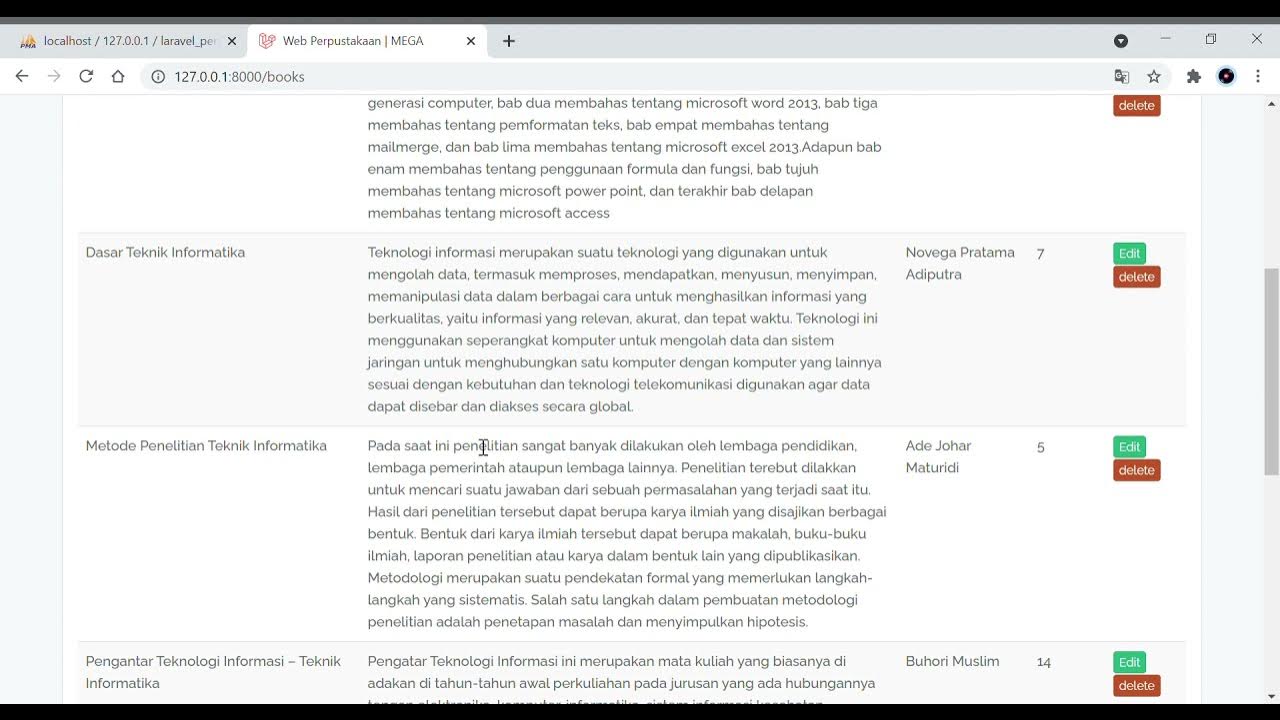 MEMBUAT WEBSITE PERPUSTAKAAN SEKOLAH DENGAN FRAMEWORK LARAVEL - YouTube