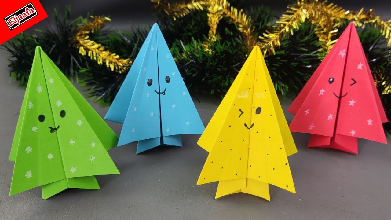 Pohon Natal dari Kertas Origami | Hiasan Ornamen Natal - YouTube