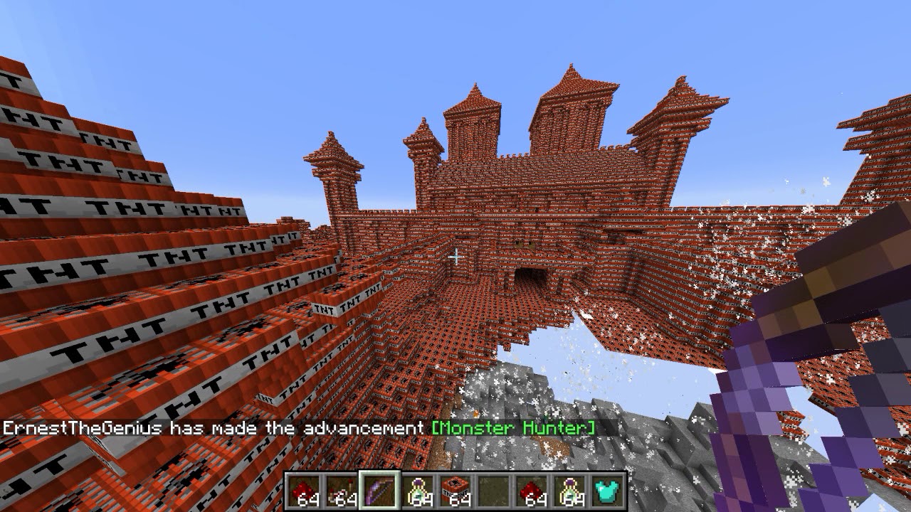 OP MINECRAFT TNT CASTLE!!!😲 - YouTube