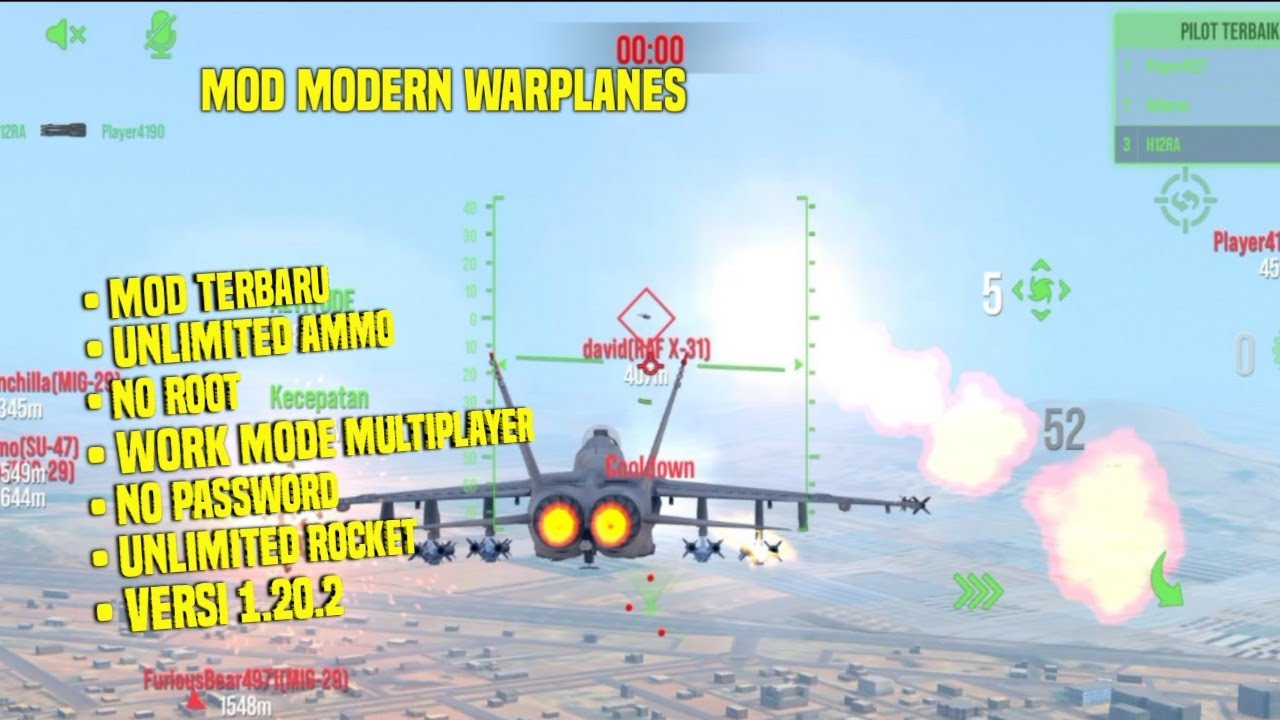 Mod modern warplanes versi 1.20.2 no password - YouTube