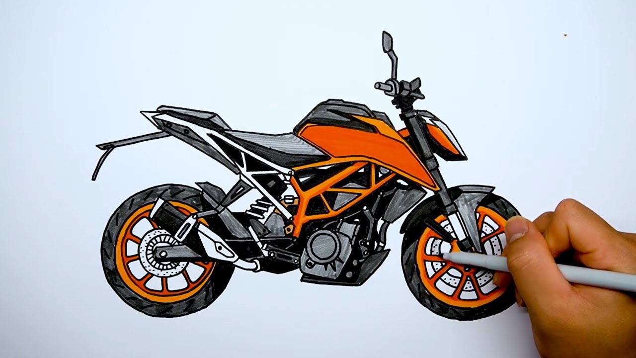 Easy Drawing of KTM Duke #Shorts - YouTube