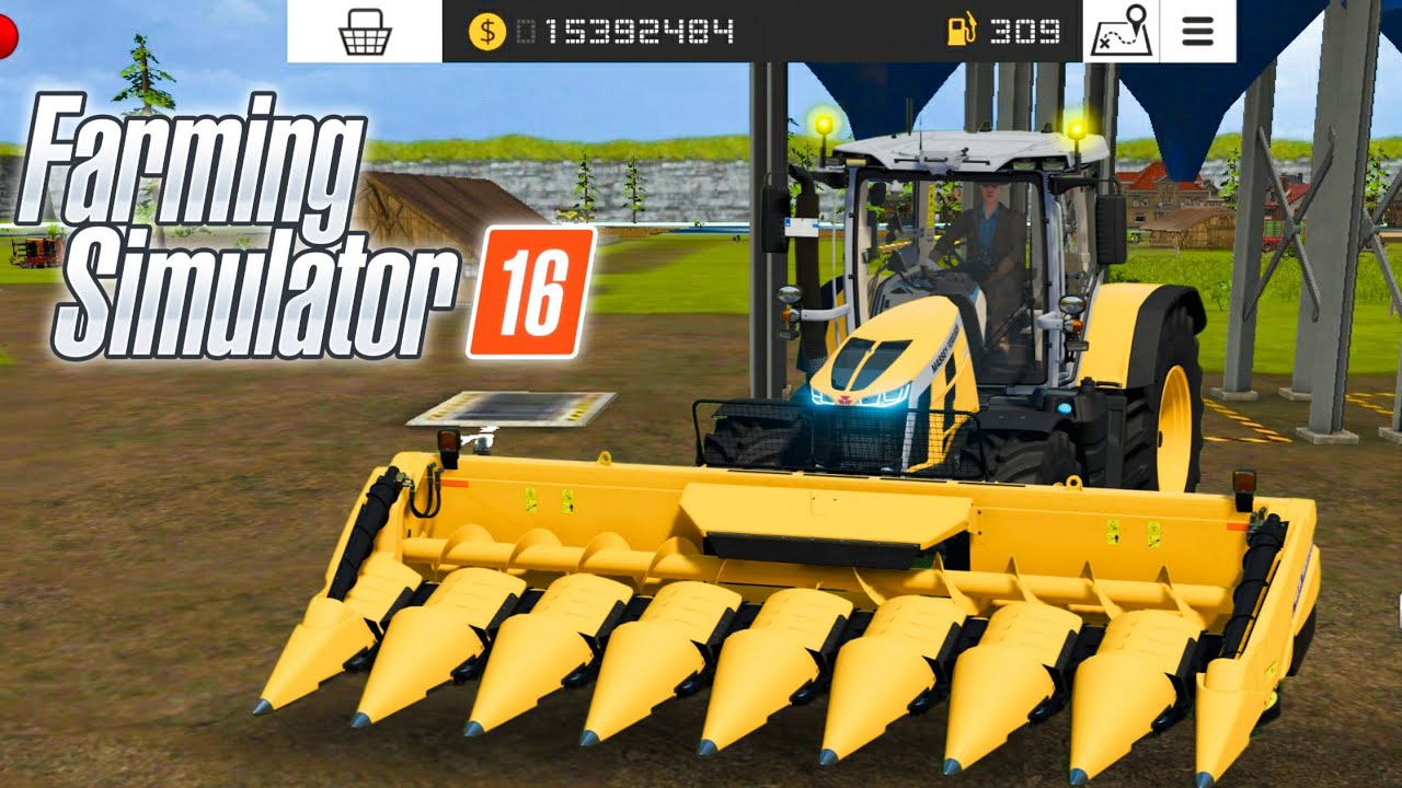 Massey Ferguson Tractor With Header In Fs16 ? Fs16 Gameplay | Timelapse ...