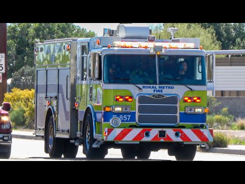 Rural Metro Fire Dept. Engine 857 & Rescue 857 Responding - YouTube