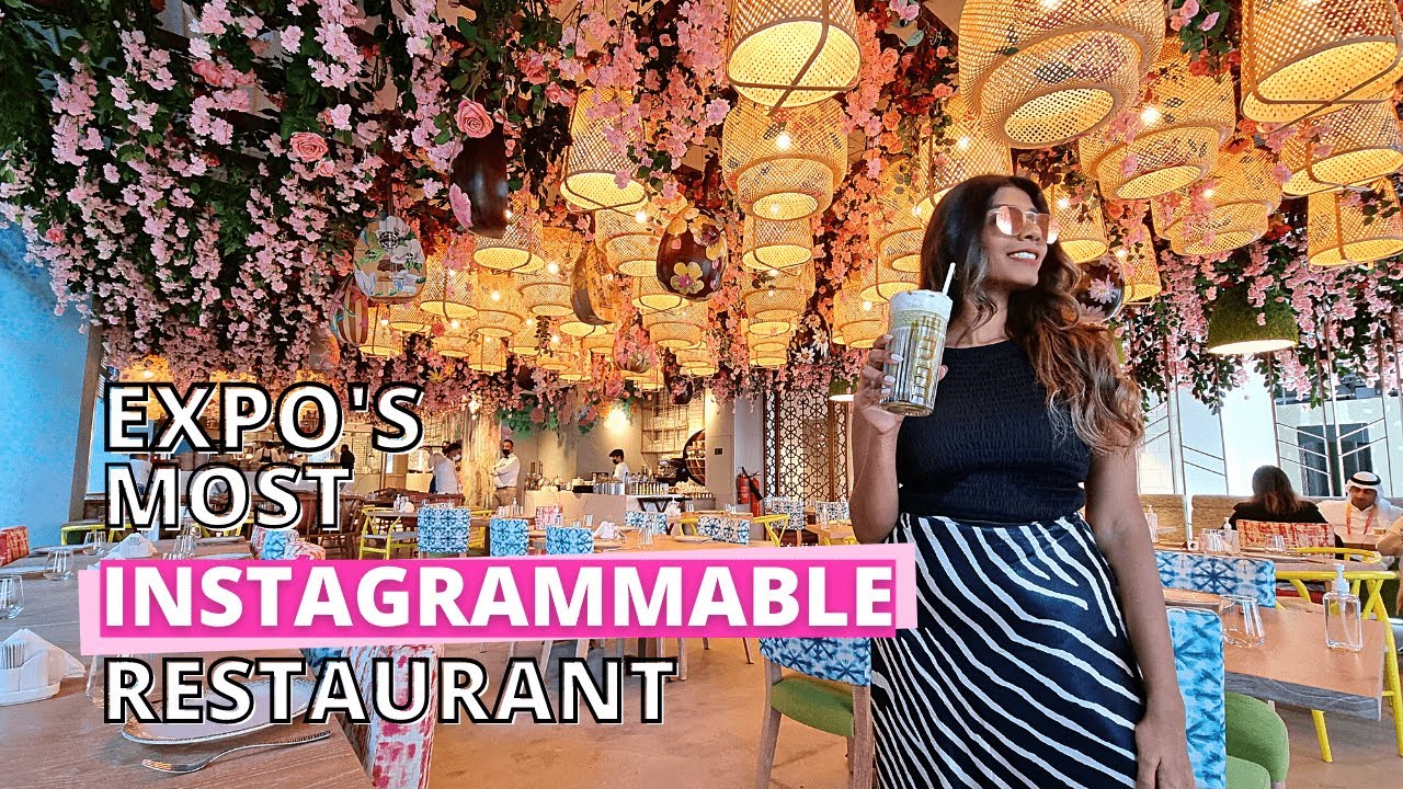 EXPO 2020 FOOD: 🌸 Prettiest restaurant at Expo + Trying a MICHELIN ⭐ ...