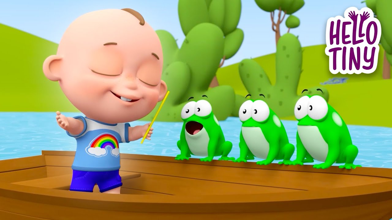 Five Little Speckled Frogs! | Animal Counting Song for Kids | Hello ...