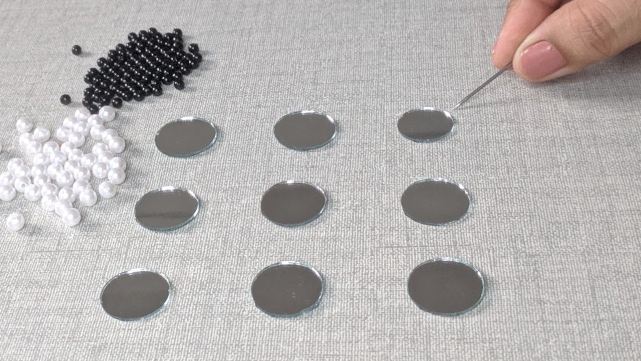 2 Amazing Hand Embroidery Mirror work design trick. 2 Very Easy mirror ...