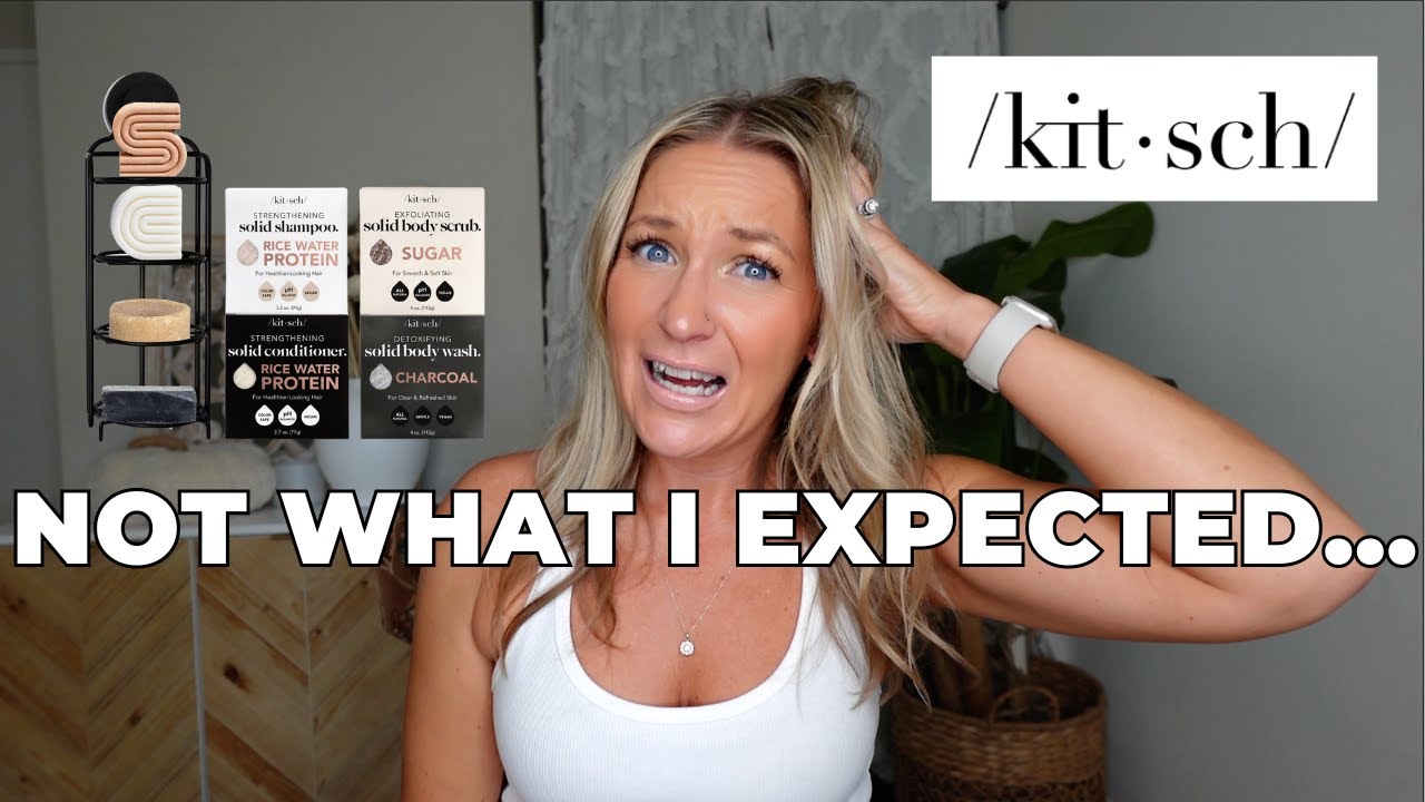 I tried Kitsch Rice Water Strengthening Shampoo and Conditioner bar for ...