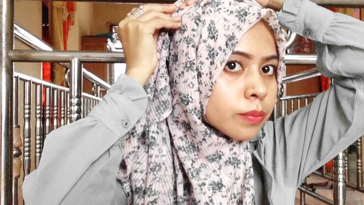 Tutorial hijab pashmina simple - YouTube