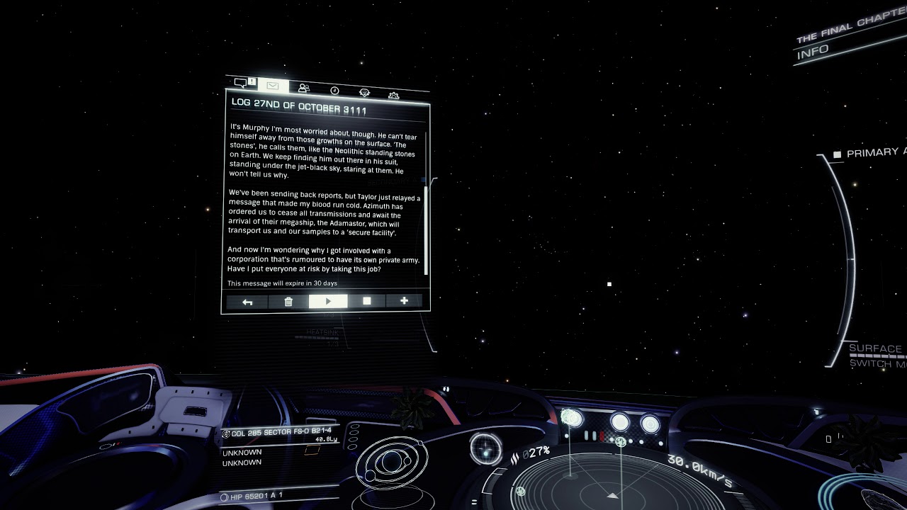 Elite Dangerous: Professor Carver's Logs *SPOILERS* - YouTube
