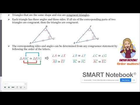 Intro to Congruent Triangles - YouTube