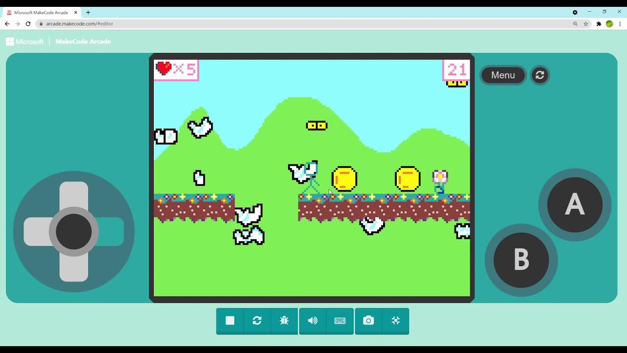How To Make A Better Platformer Game In MakeCode Arcade | Background ...