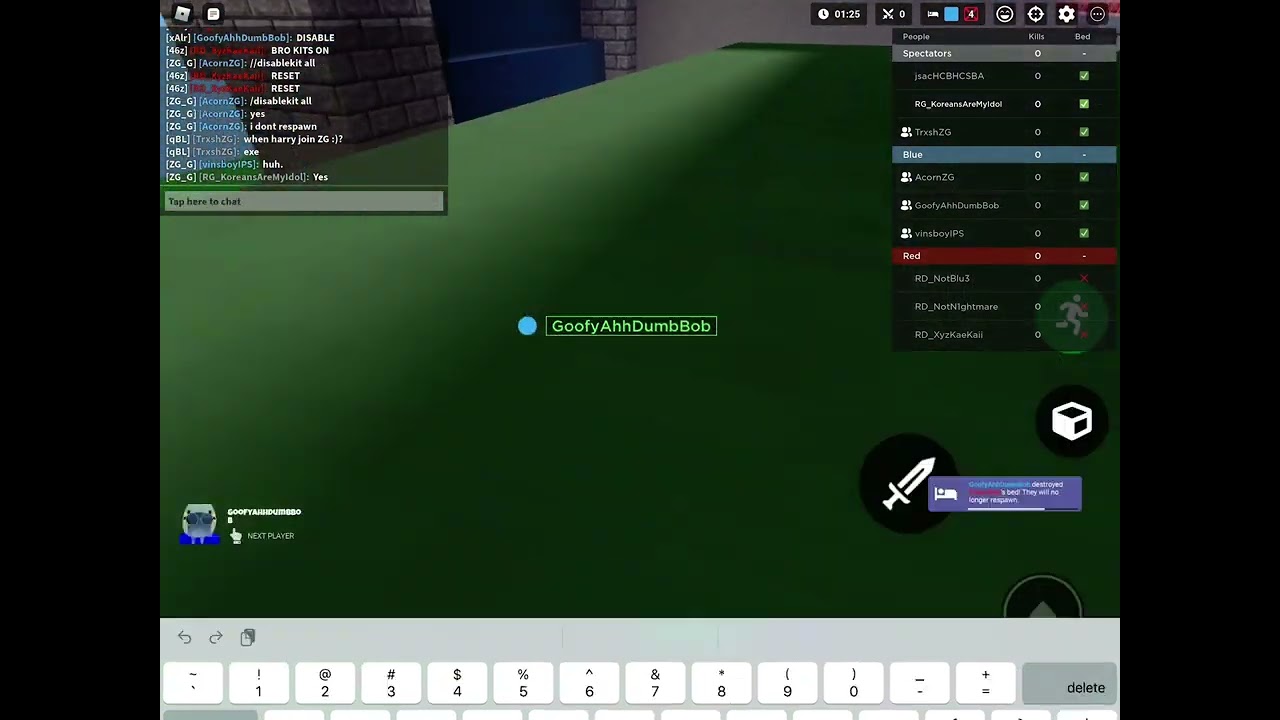 ZG vs RD (Clan War Roblox Bedwars) - YouTube