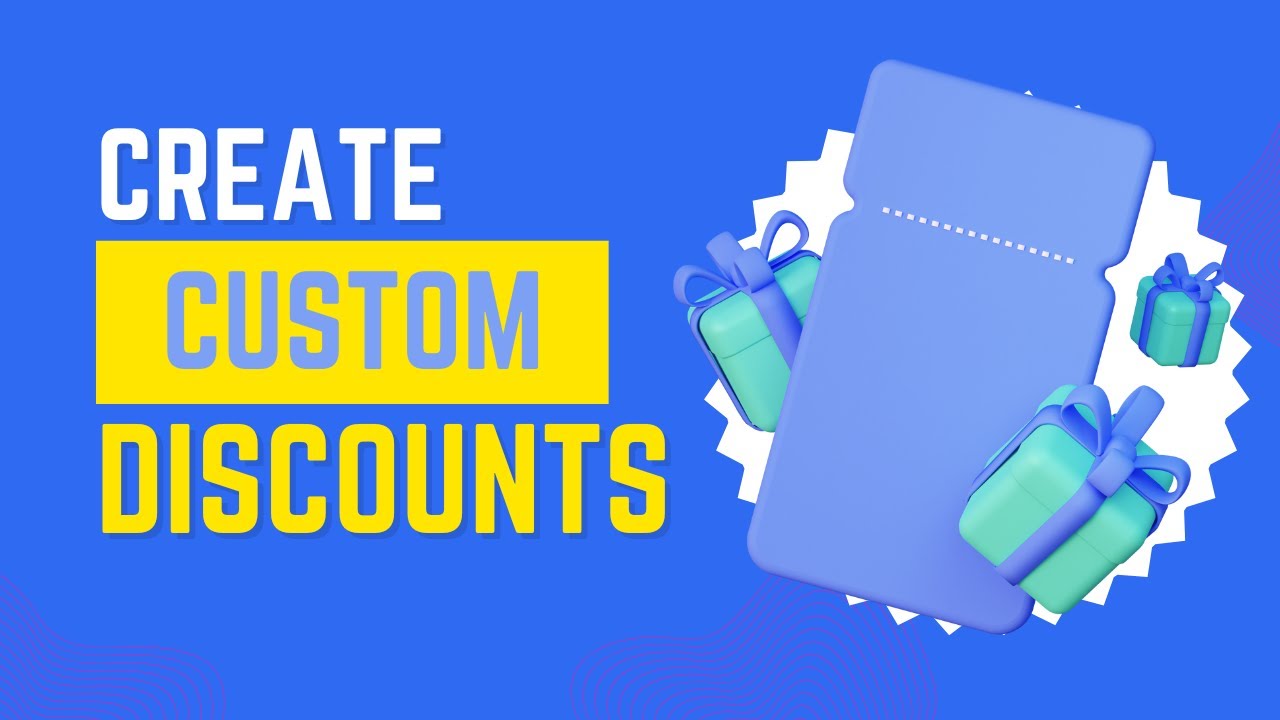 How To Create a Custom Discount in Shopify - YouTube