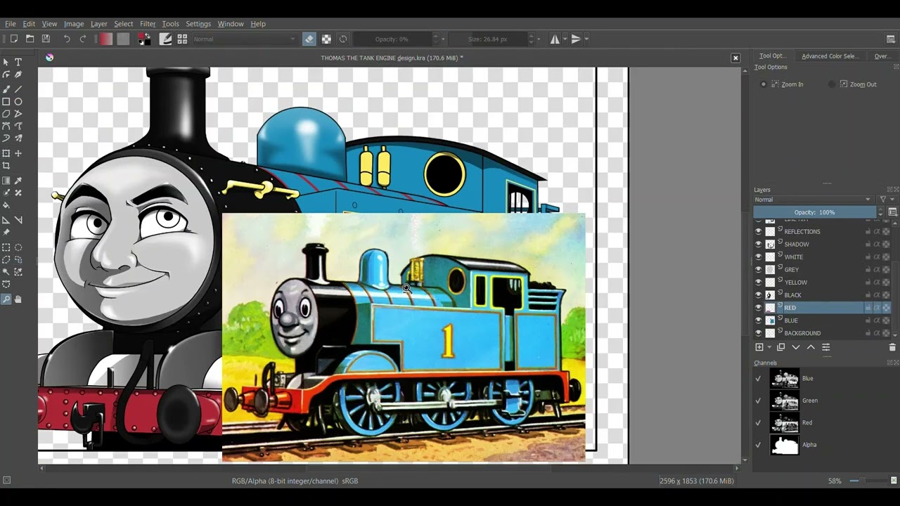 THOMAS & FRIENDS speedpaint: THOMAS the TANK ENGINE - YouTube