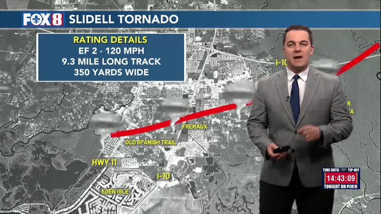 Slidell EF-2 tornado was on ground for over 9 miles - YouTube