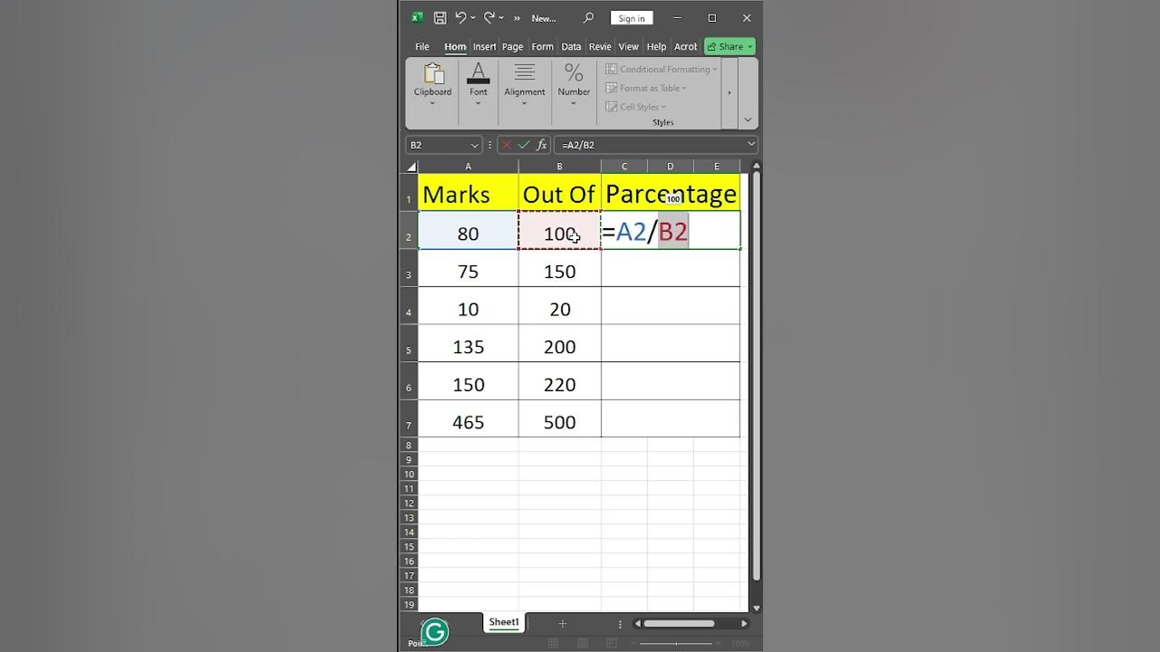 How to Calculate Percentage in Excel | Easy Formula Tutorial for Beginners #excel #exceltips # ...