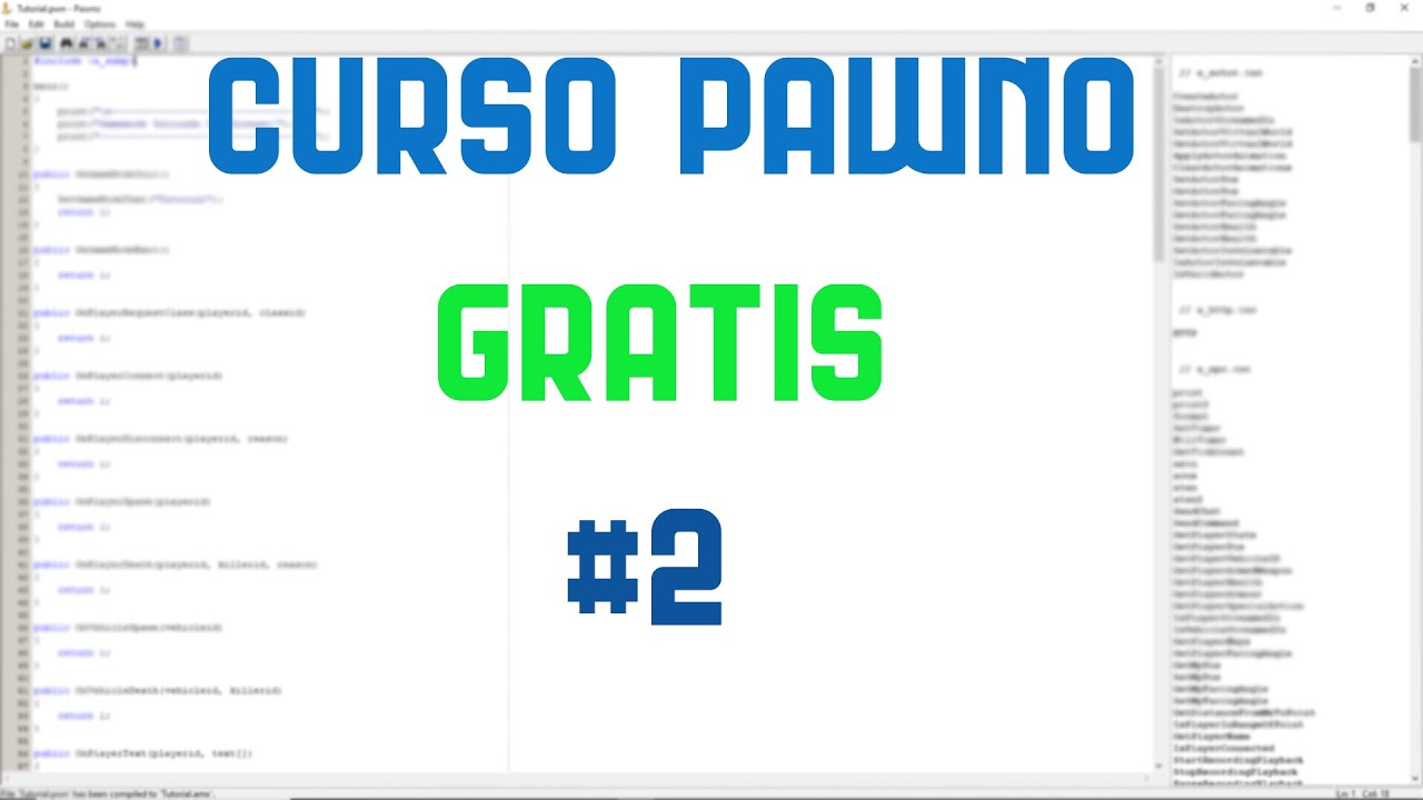 CURSO PAWNO GRATIS - TOTALMENTE DO 0 #2 - YouTube