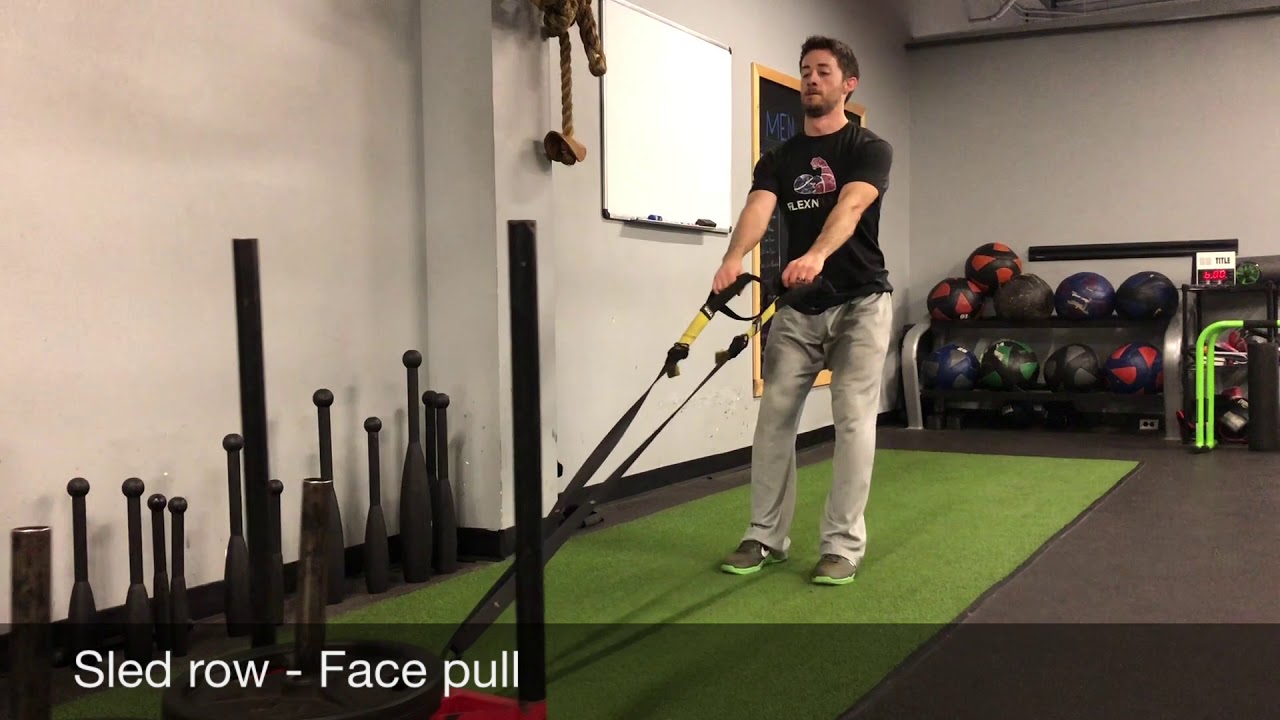 Sled row - Face Pull - YouTube