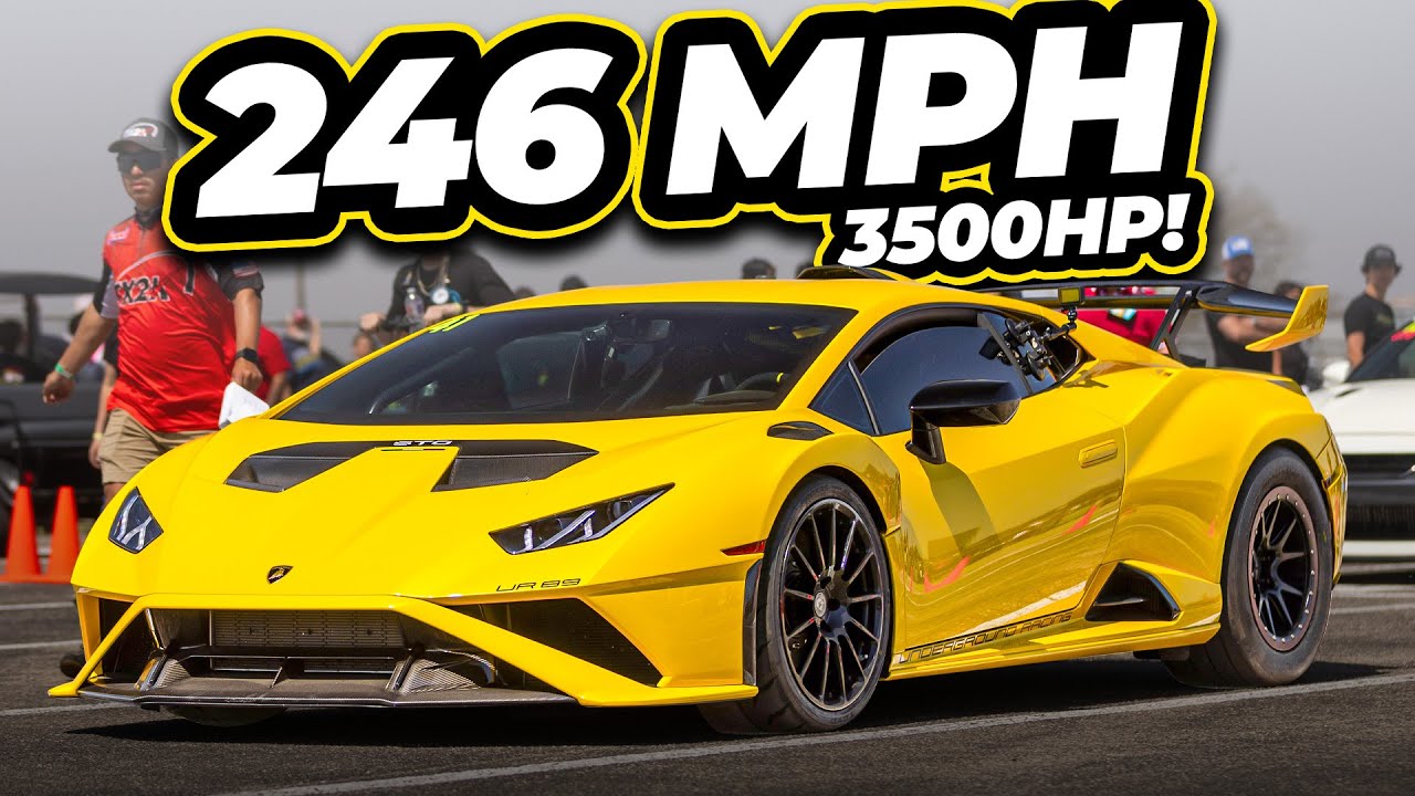 3500HP Lambo BLASTS to 246MPH! (MIND BLOWING TX2K MPH Record) - YouTube