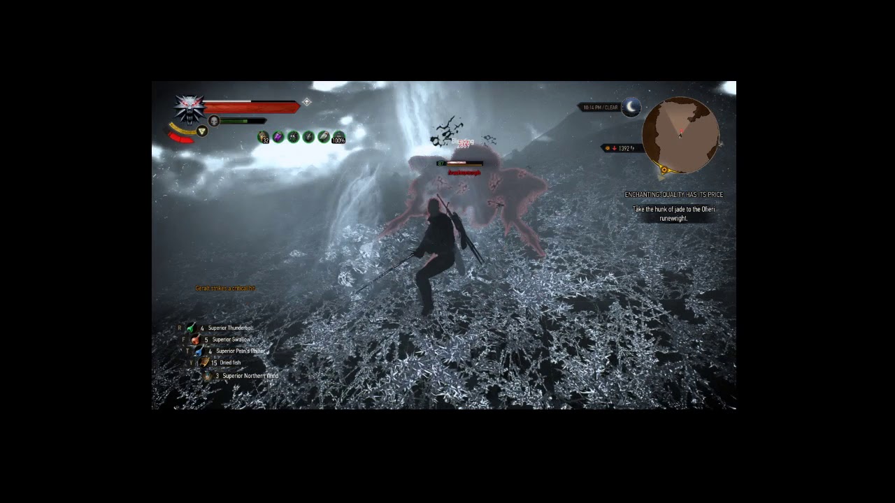 Killing the big Arachnomorph, Witcher 3 - YouTube