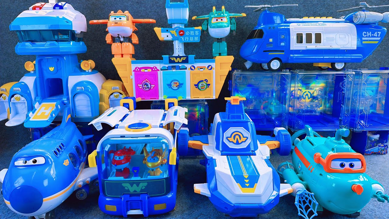 15-minutes of satisfying unboxing, cool Super Wings Space Base Set ...