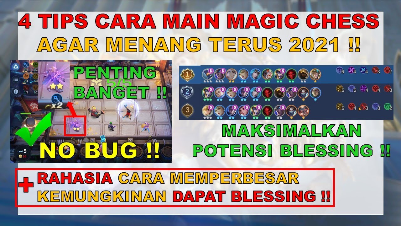4 TIPS CARA MAIN MAGIC CHESS AGAR MENANG TERUS 2021 !! INI DIA CARA ...