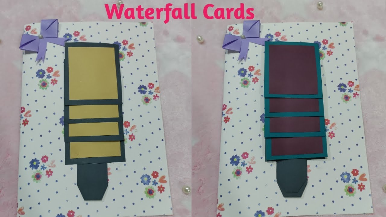 How to make Waterfall Card / Waterfall Card for Scrapbook / Diy ...