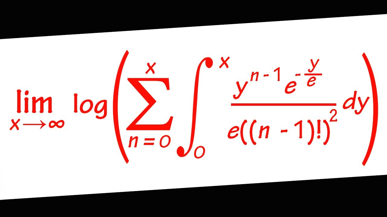 Integral, limit, infinite series, log, factorial all in one calculus ...