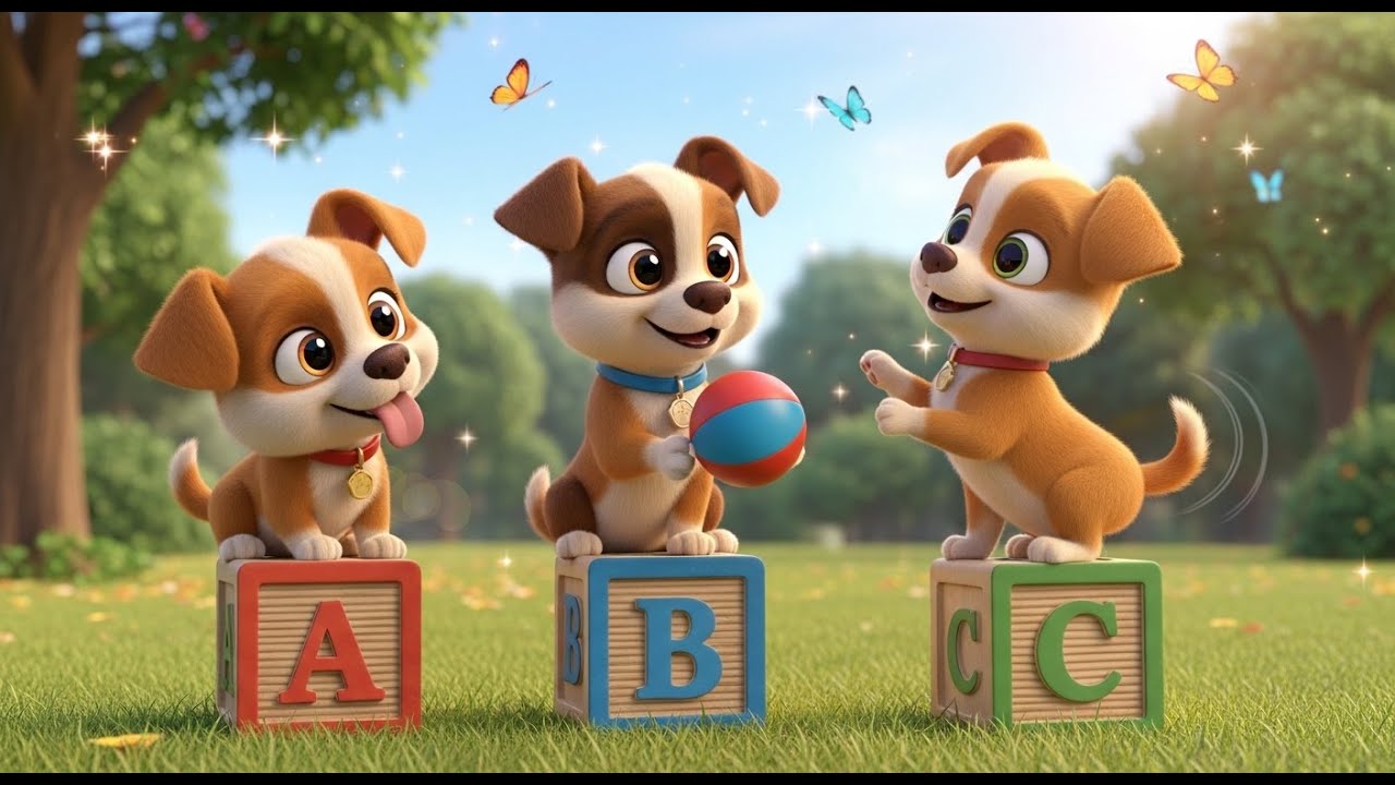 Learn ABCs with Playful Puppies 🐶🔡 | Alphabet Song for Kids | Learn A ...