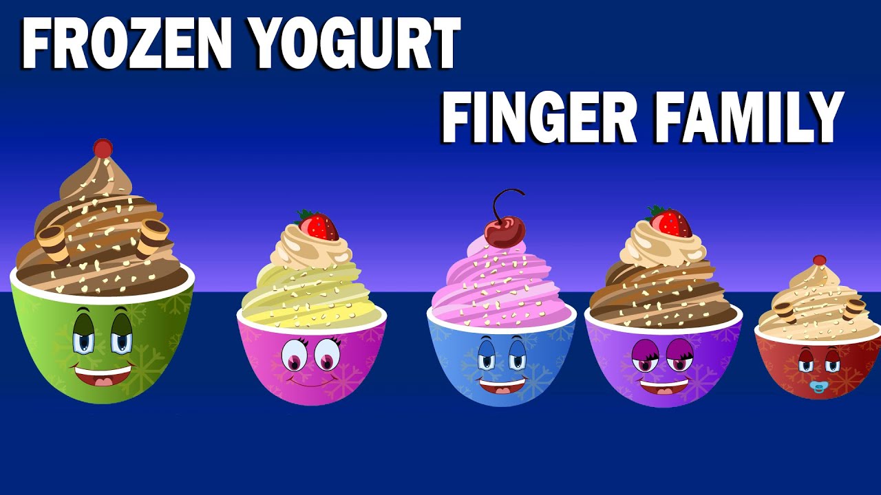 Frozen Yogurt Finger Family Nursery Rhyme | Yogurt Finger Family Songs ...