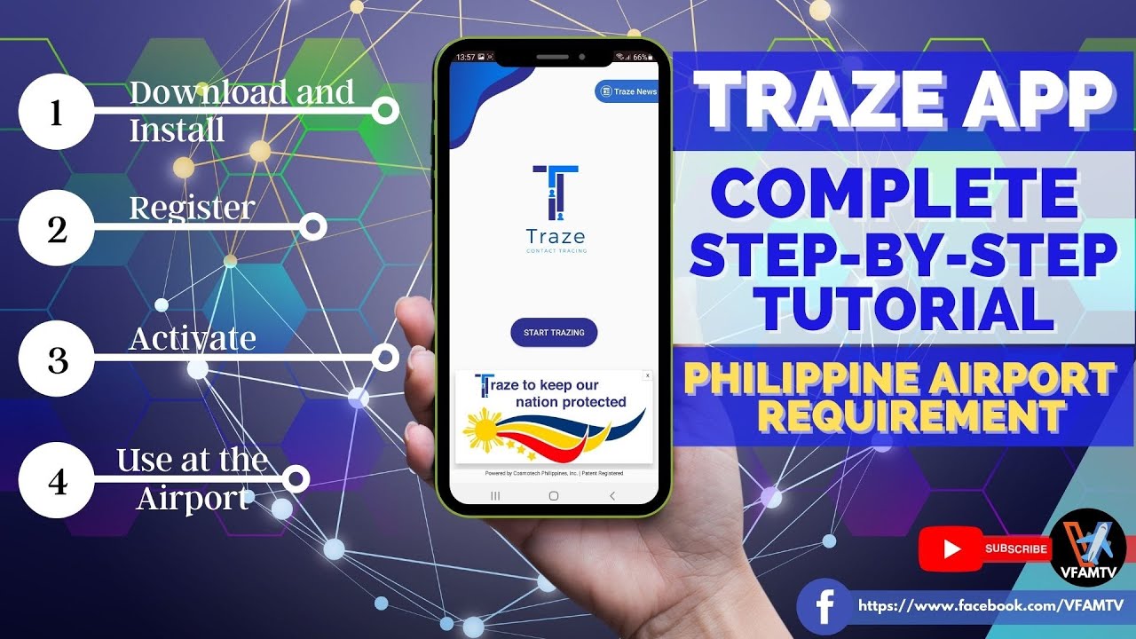 🔴(TAGLISH) EASY TRAZE APP REGISTER AND HOW TO USE AT THE AIRPORT | IS ...