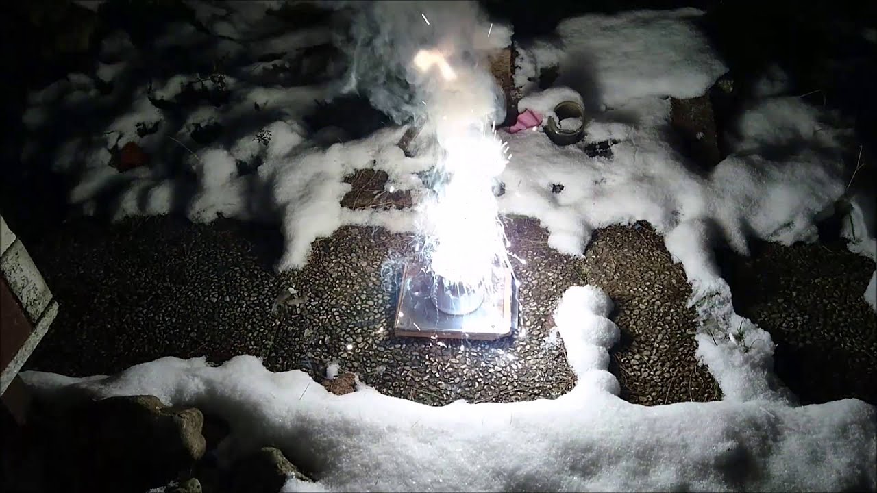 Burning Aluminium sulfide - HD - YouTube