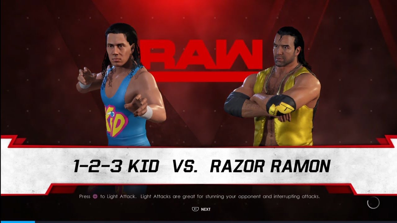 123 Kid vs Razor Ramon. Raw. WWE 2K22 - YouTube