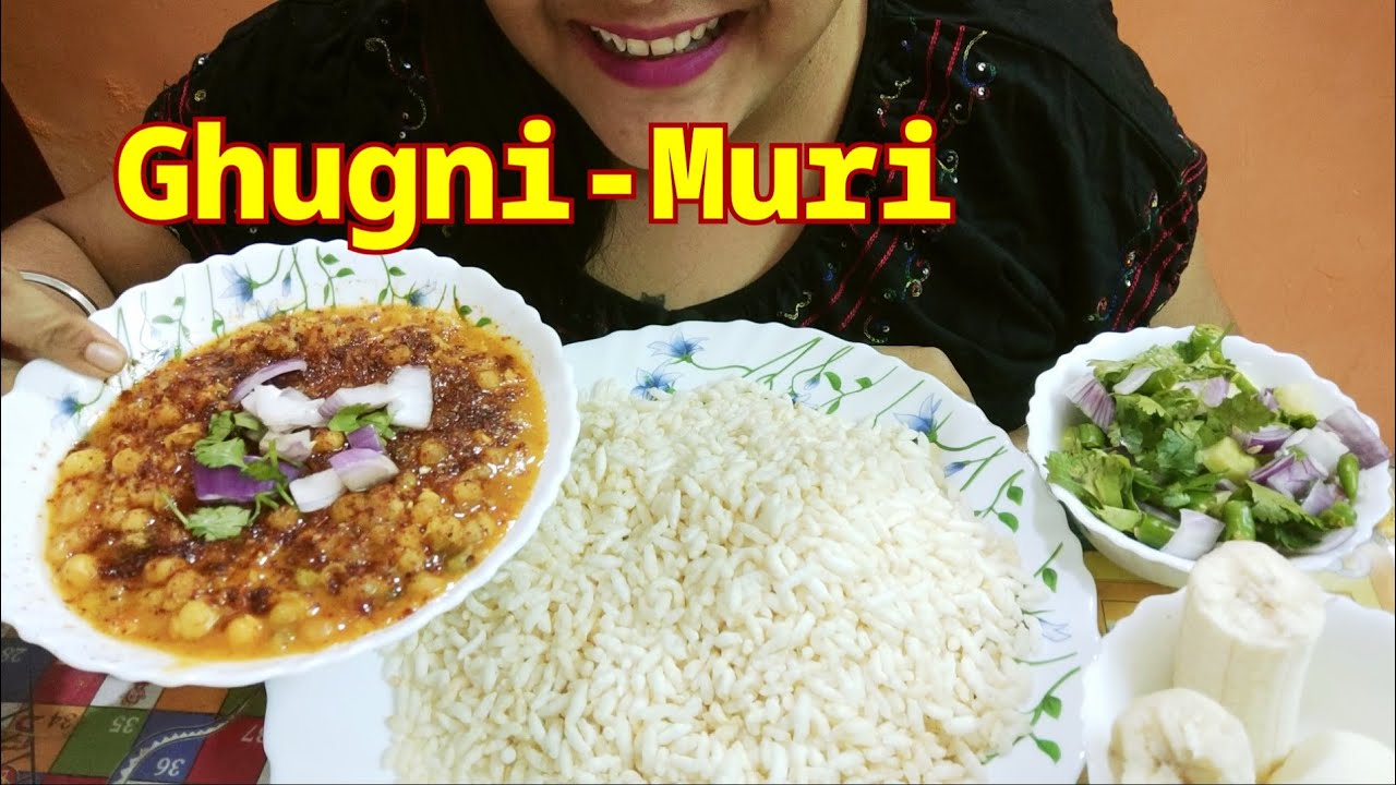 ASMR: Bengali Food || Ghugni+Muri || Matar k Cholay || Puffed Rice ...