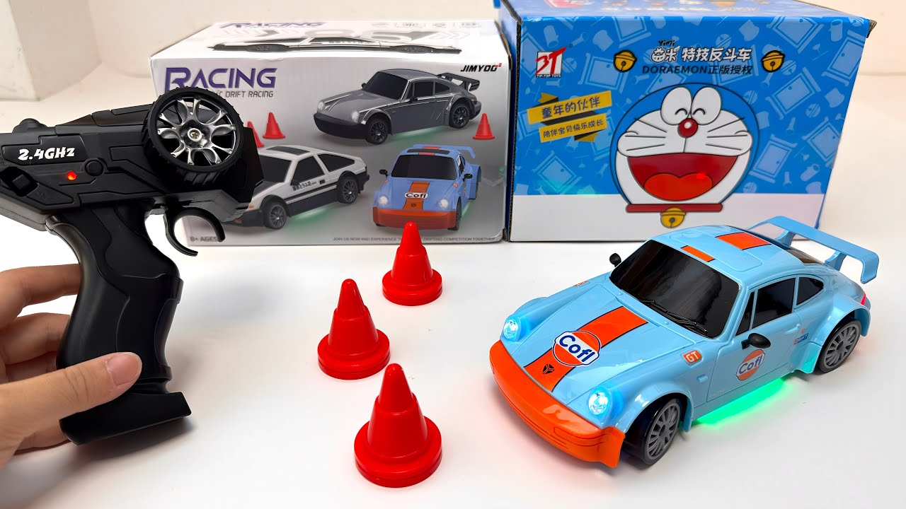 Unboxing Doraemon RC Stunt Dump Truck,Telecontrol Racing Car,RC Police ...