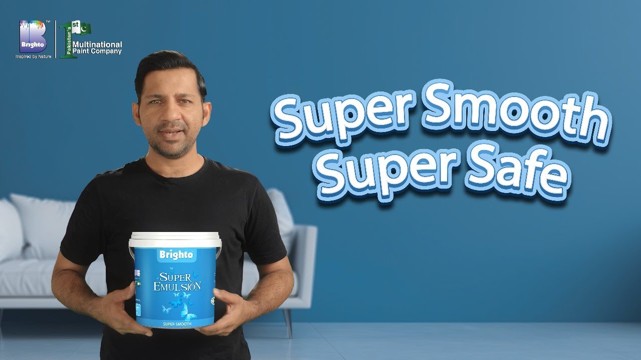 Brighto Paints DVC | Sarfaraz Ahmed | Hamza Bhatti | Super Emulsion | Super Smooth, Super Safe ...