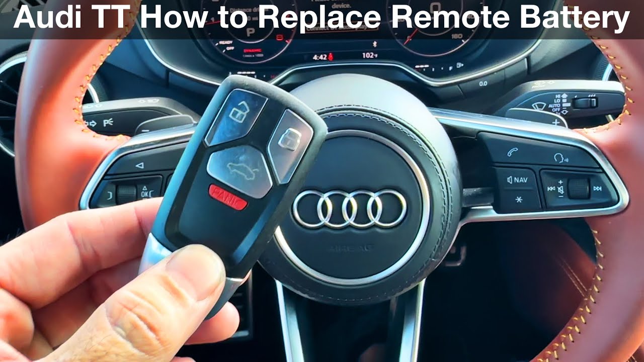 2019 Audi TT How To Replace Key Fob Remote Battery - YouTube